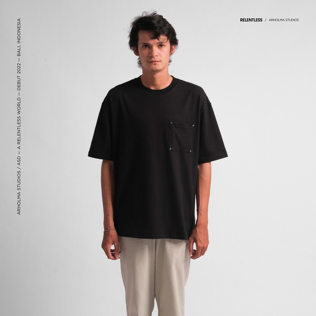 Jual Arholma Studios - Oversized TShirt 'Signature Pocket' Black ...