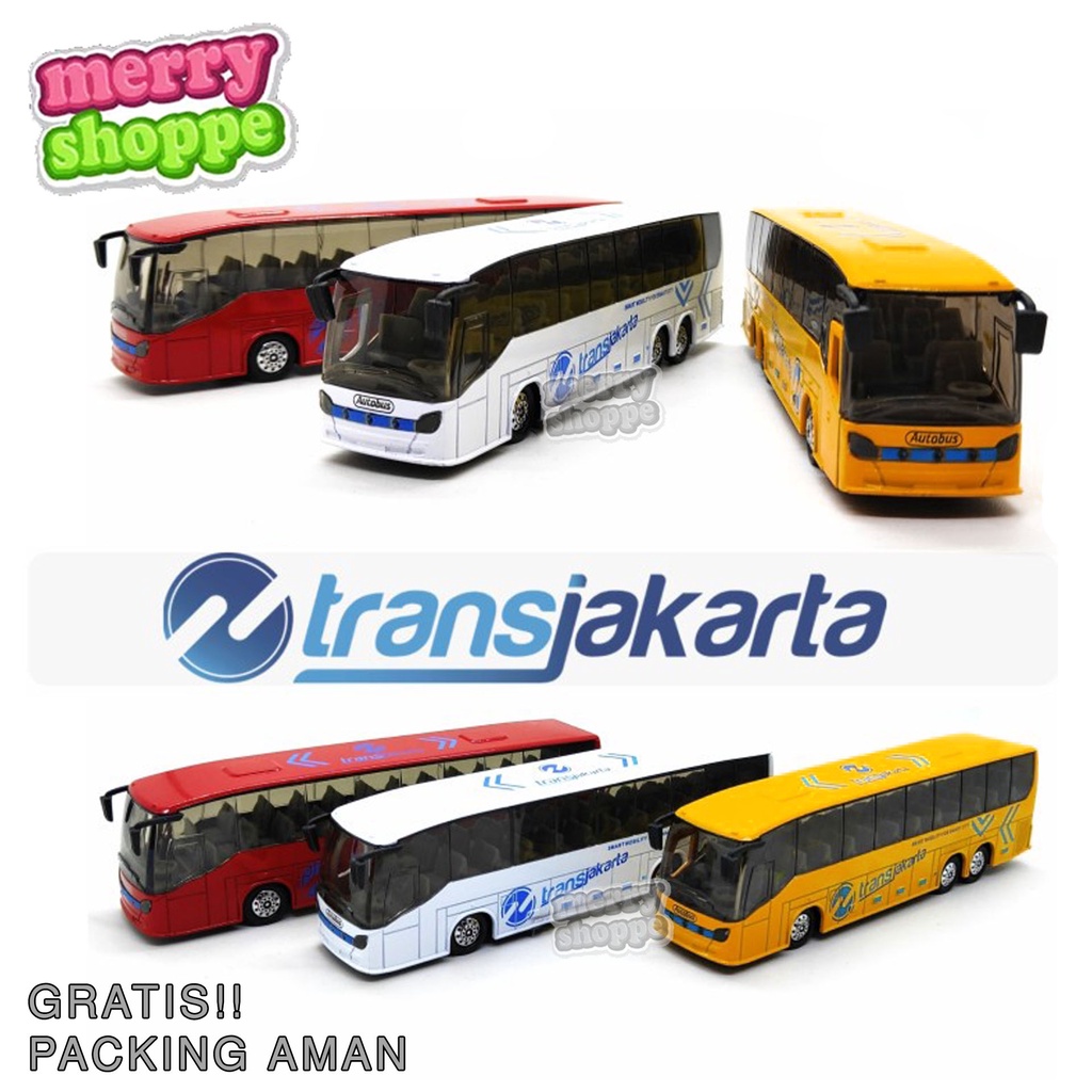 Jual Diecast Miniatur Mobil Bus Transjakarta Busway + Lampu dan Suara ...