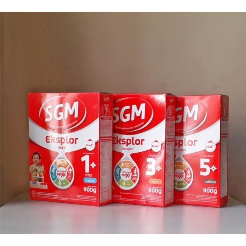 Jual Susu SGM 1+ 3+ 5+ 900 gram Vanila Coklat Madu SGM Eksplor 1 Plus 3 Plus 5 Plus 900gr ...