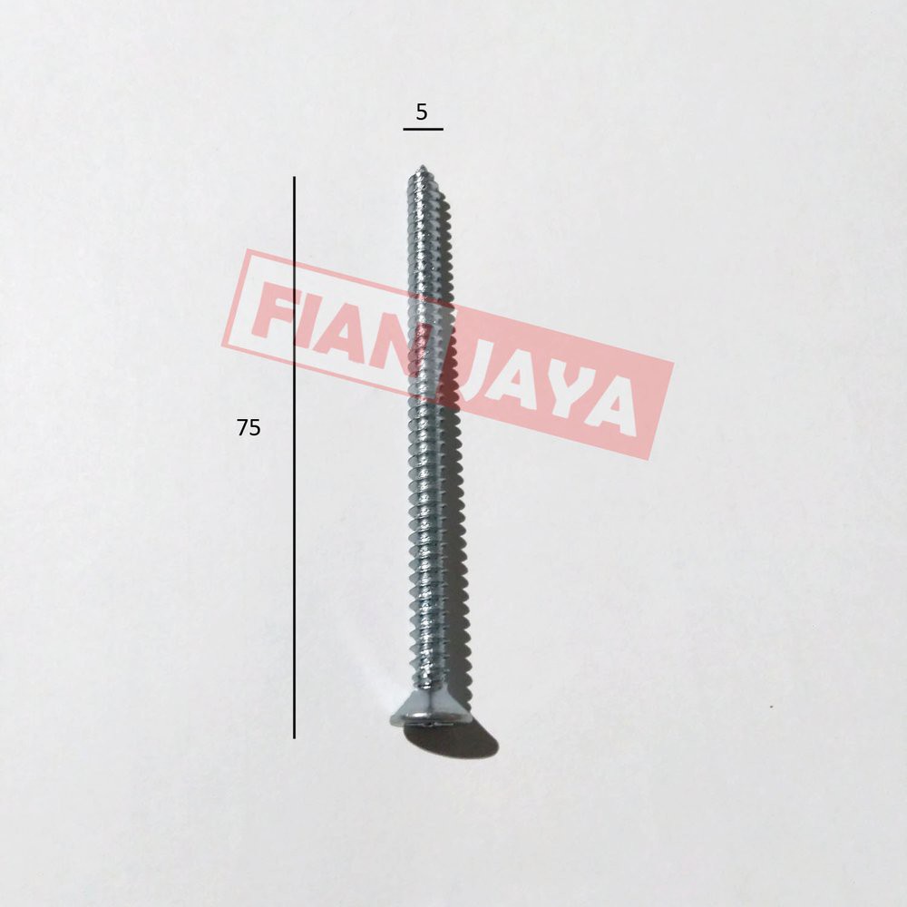 Jual Jual Baut sekrup M5 x 75 mm skrup jf untuk kayu plastik tembok ...