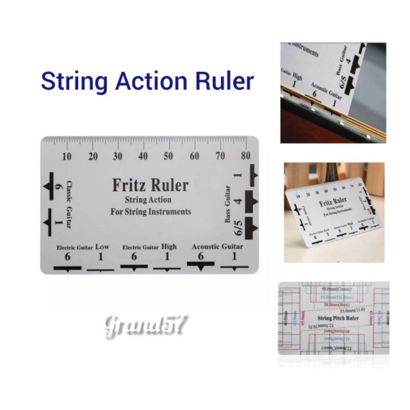 Jual String action ruler gauge gitar string pitch penggaris pengukur ...