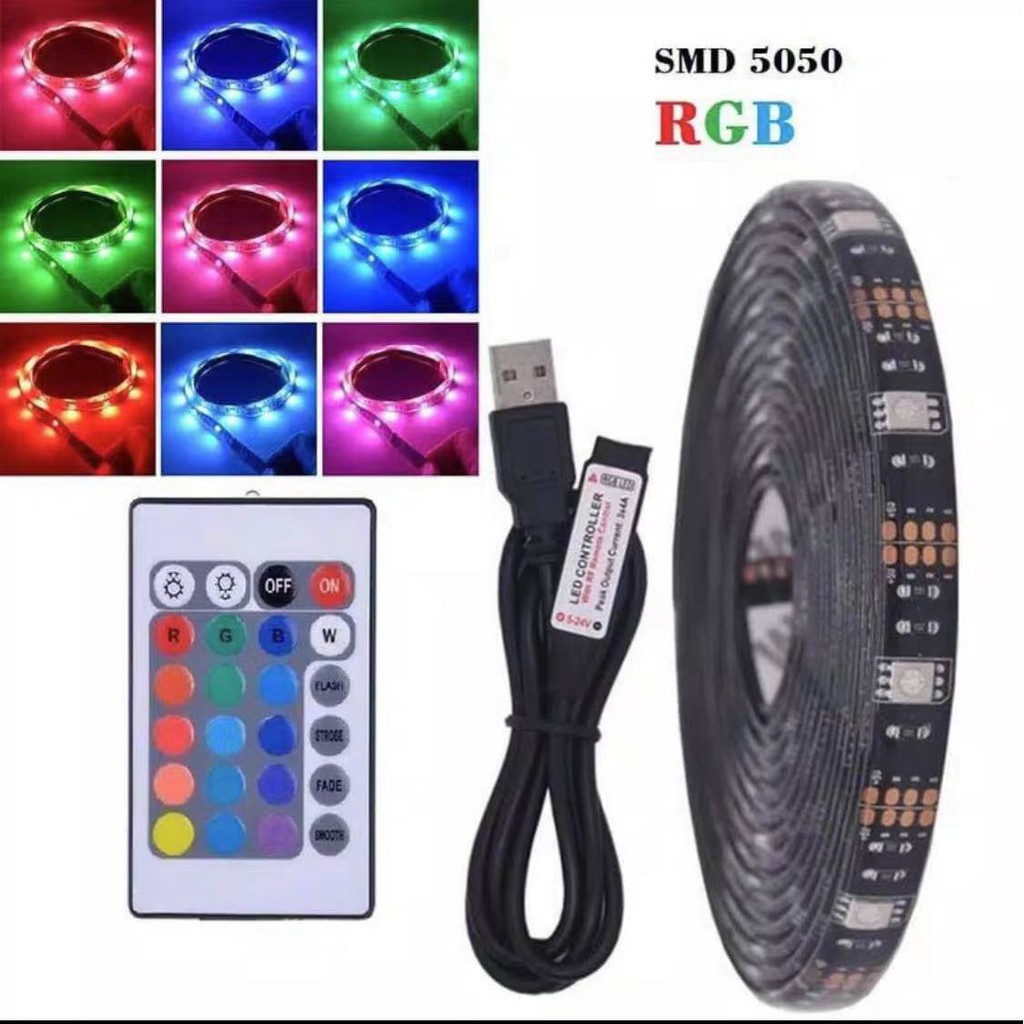 Jual LED Strip RGB 5050 Dengan 5V USB STRIP ESTV Controller & Remot ...