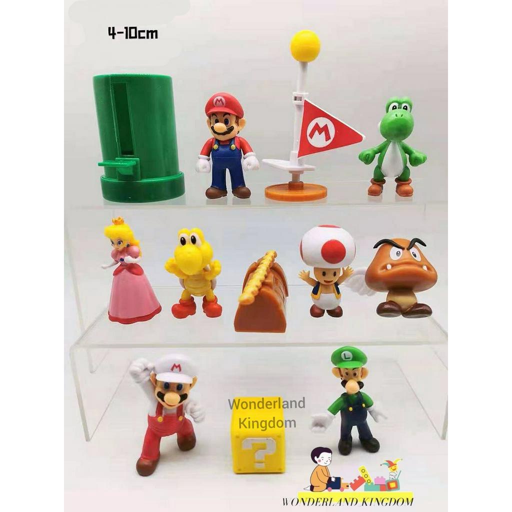 Jual ACTION FIGURE MARIO BROSS SET ISI 12 MAINAN SUPER MARIO BROS ...