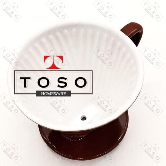 Jual V60 Brown Ceramic Coffee Dripper 102 Saringan Kopi Keramik Flat ...