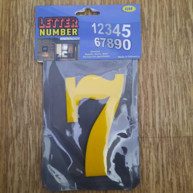 Jual GM LABEL ANGKA ACRYLIC NOMOR 7 ( KUNING) | Shopee Indonesia