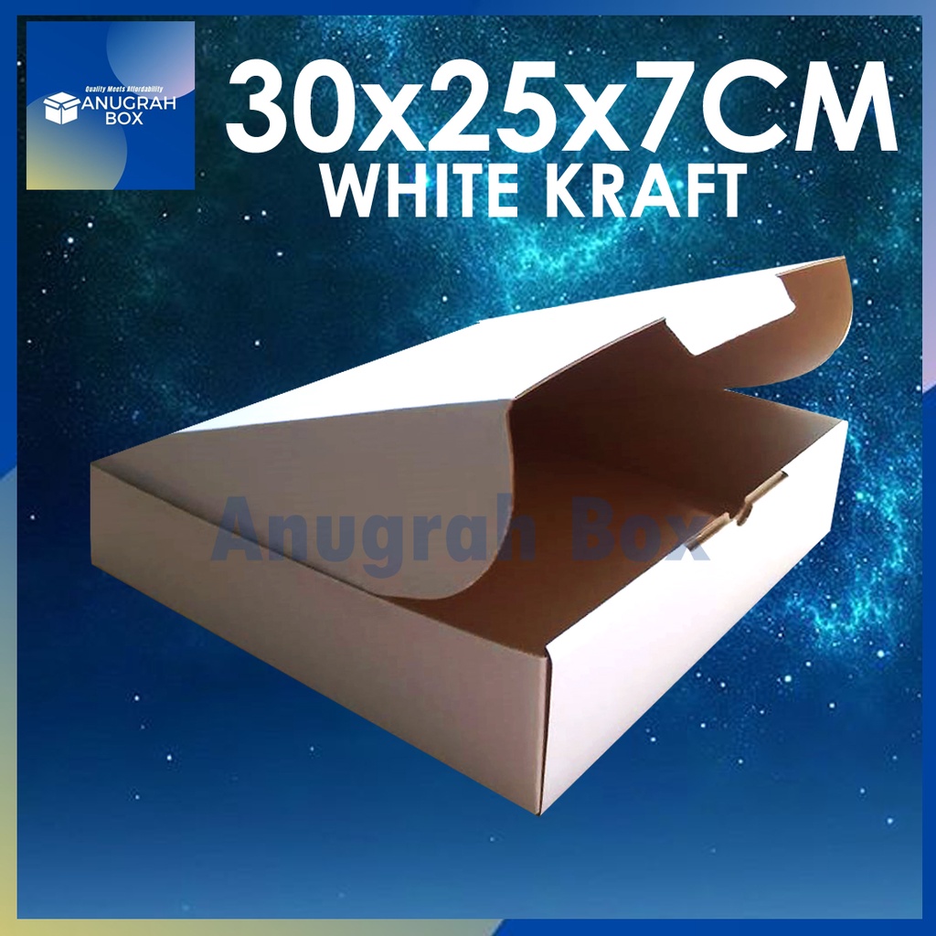 Jual Kardus PUTIH uk. 30x25x7 cm (ECER) Diecut box packing kotak ...