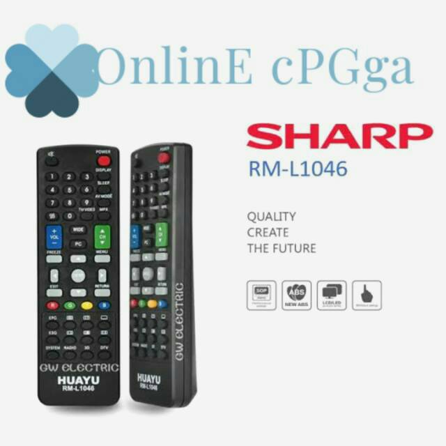 Jual Original TV remot kontrol Pabrik HUAYU langsung RM L1046 untuk TV LCD SHARP universal ...