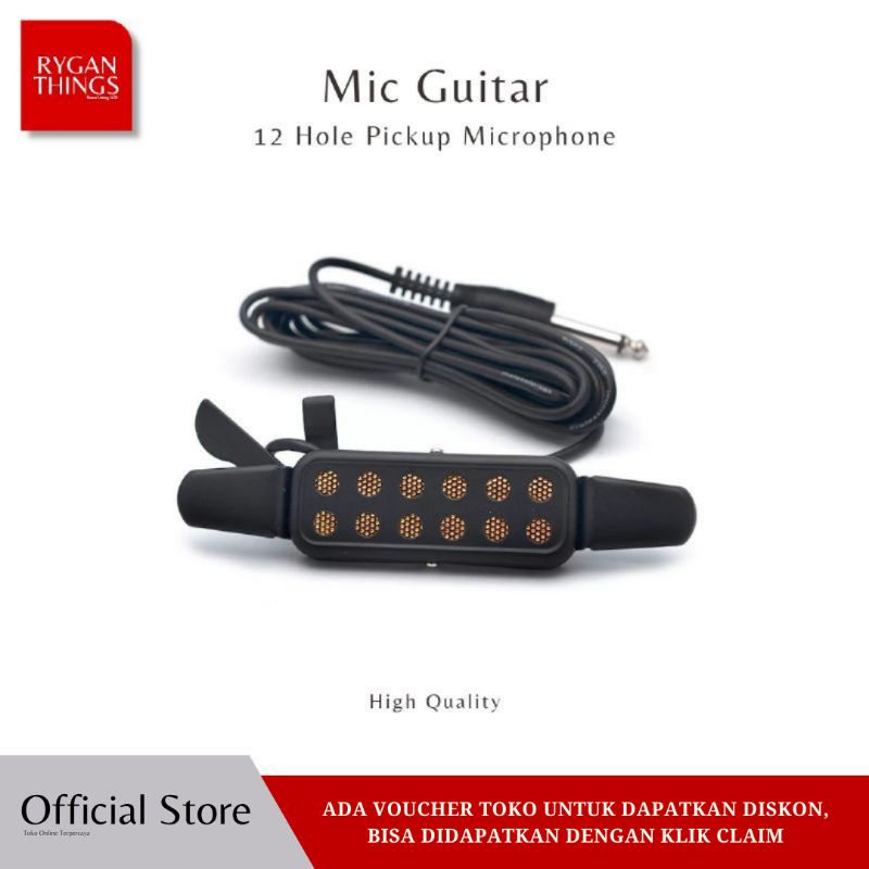 Jual Pickup / Spull Gitar Akustik 12 Hole Pickup Microphone / Mic Gitar ...