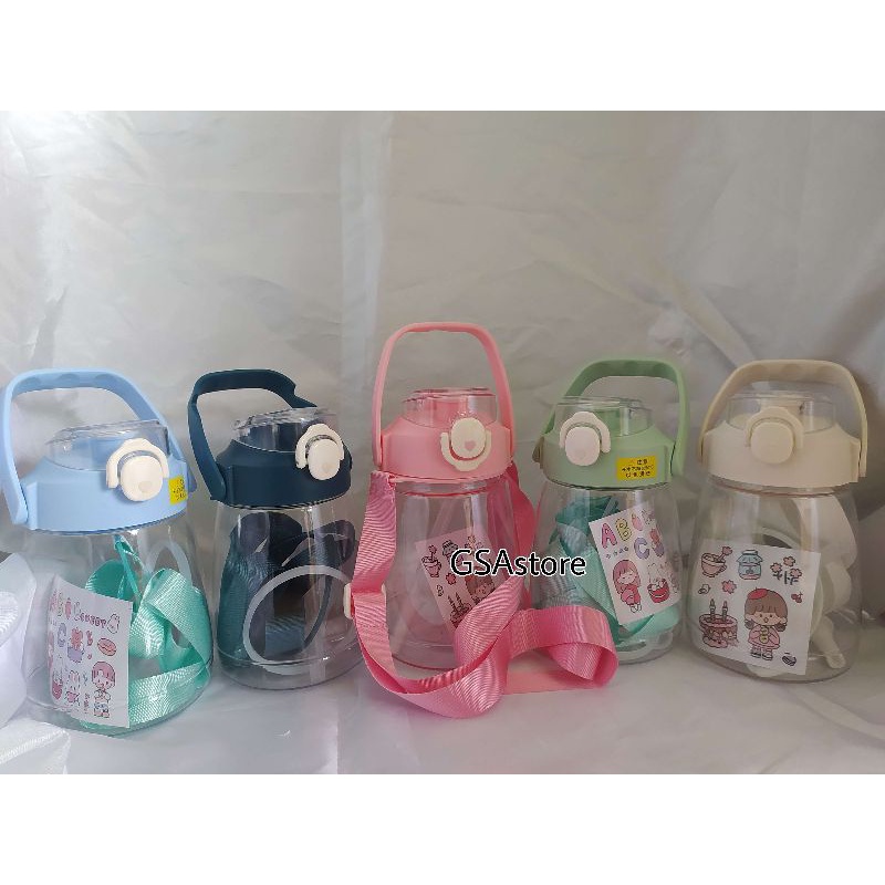 Jual botol gemoy bening 1,3 L / botol motivasi / botol minum anak ...