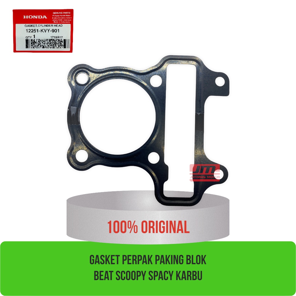 Jual Gasket perpak paking blok beat scoopy spacy karbu 12251-KVY-901 | Shopee Indonesia