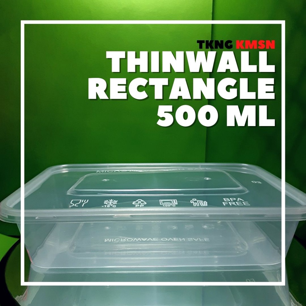 Jual Thinwall Libra Rectangle 500 Ml (isi 25 pcs) | Shopee Indonesia