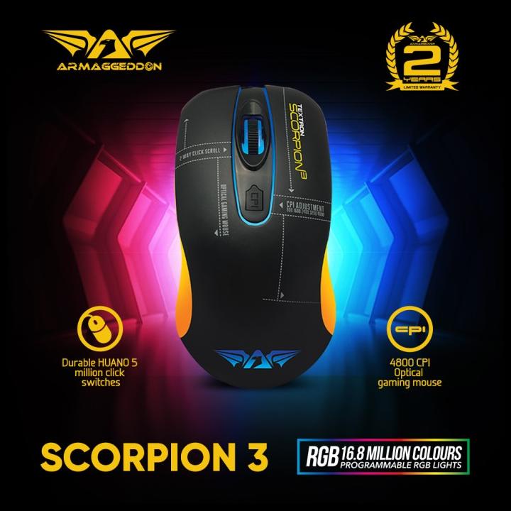 Jual Mouse Gaming Scorpion 3 + Keyboard Gaming Mechanical Armaggeddon ...