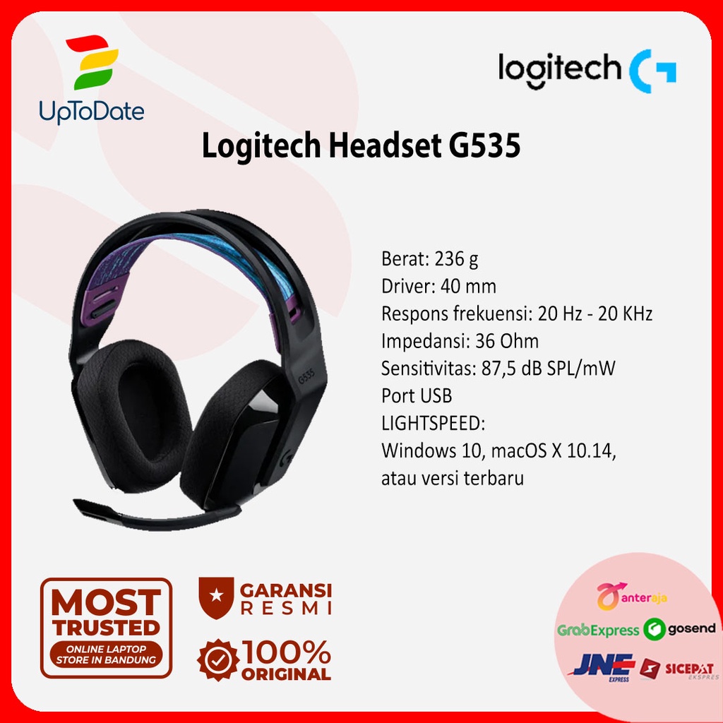 Jual Logitech G535 LIGHTSPEED Headset Gaming Wireless | Shopee Indonesia