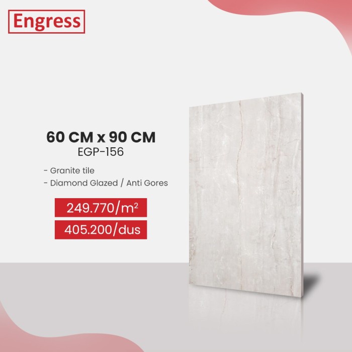Jual Granite Tile Grey Marble Engress Glazed Polish 60 x 90 Egp156 ...