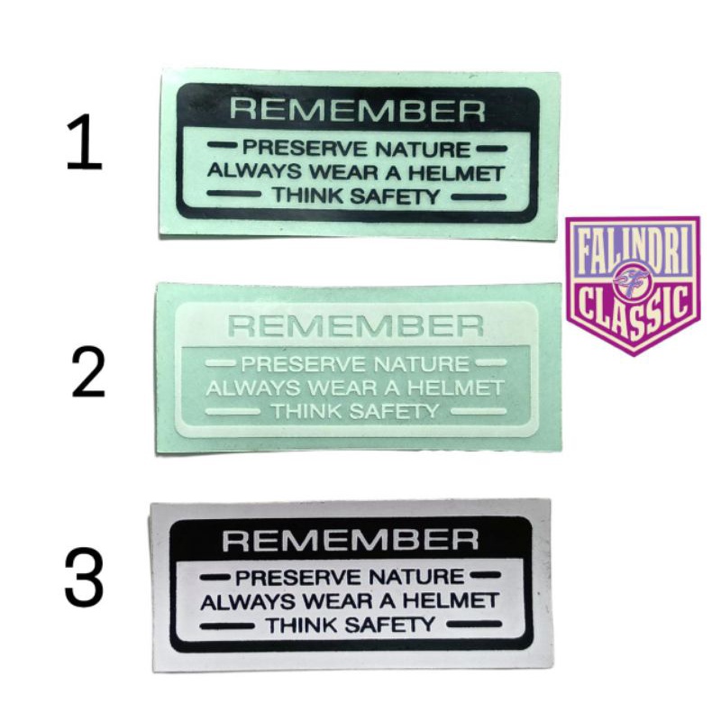 Jual sticker remember honda c50 c70 honda cb100 cb125 s90 s90z honda ...