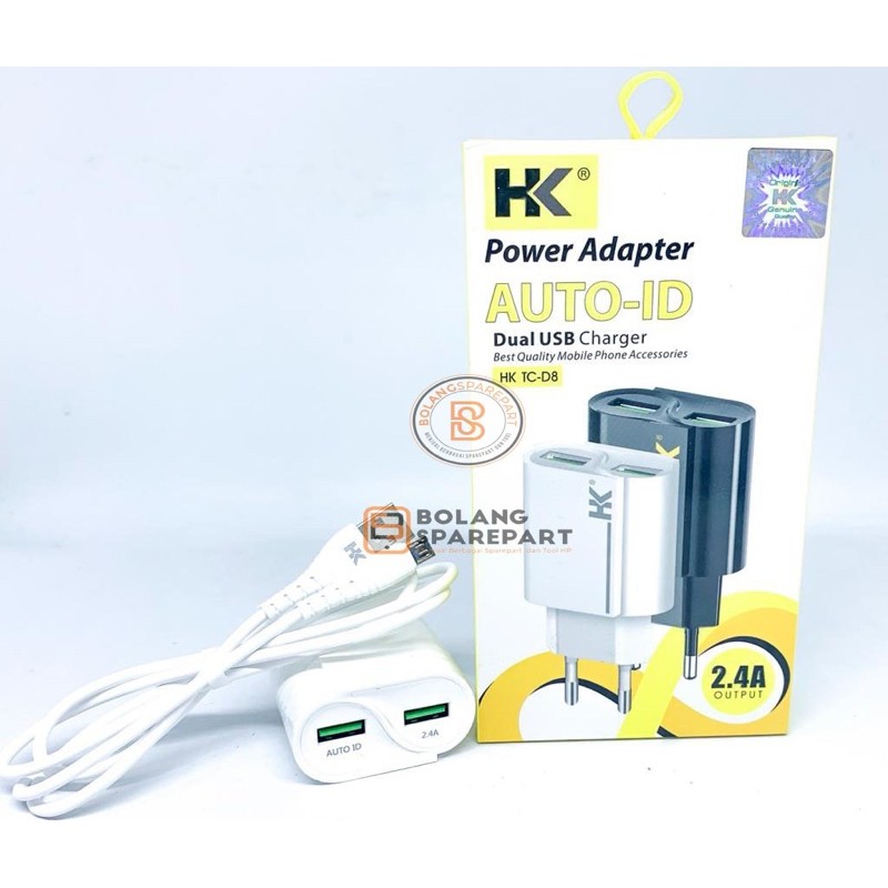 Jual CHARGER CHARGE CAS AUTO ID DUAL USB 2.4A MICRO | Shopee Indonesia