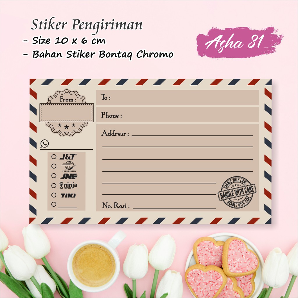 Jual STIKER LABEL PENGIRIMAN PAKET OLSHOP ASHA 31 | Shopee Indonesia