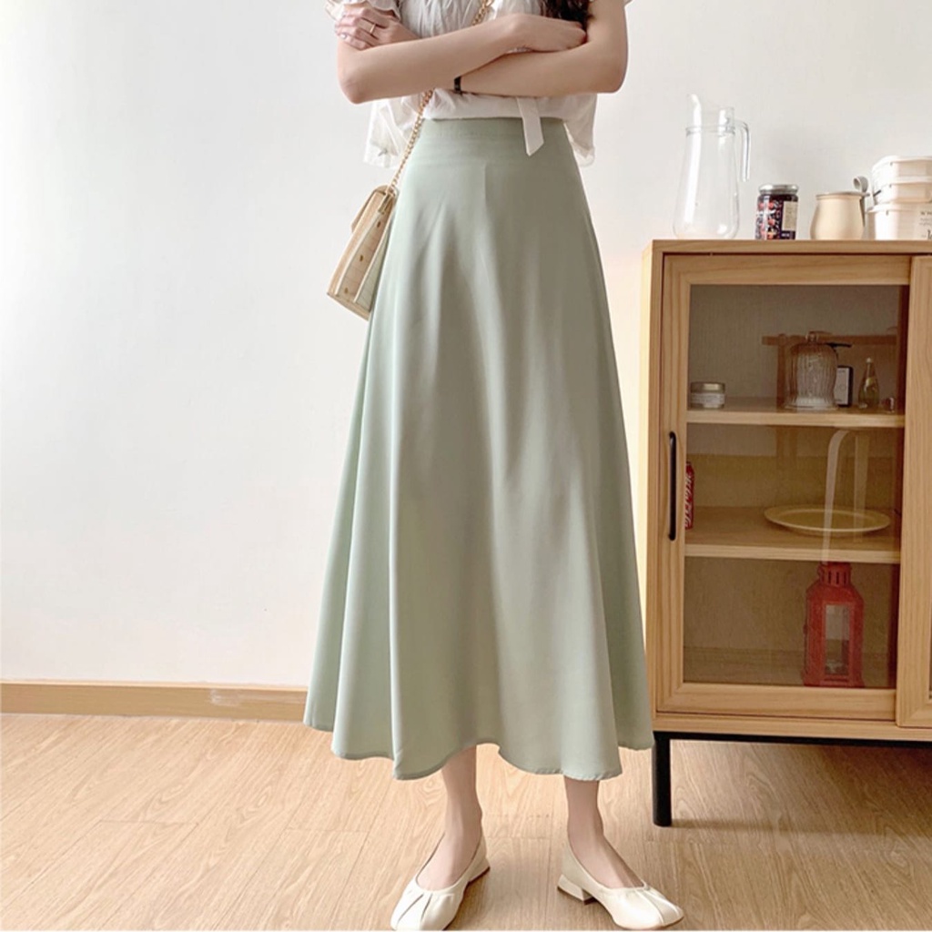 Jual Rok Mini Wanita / Rok A-line Panjang PolosFormal Kerja Kantor ...