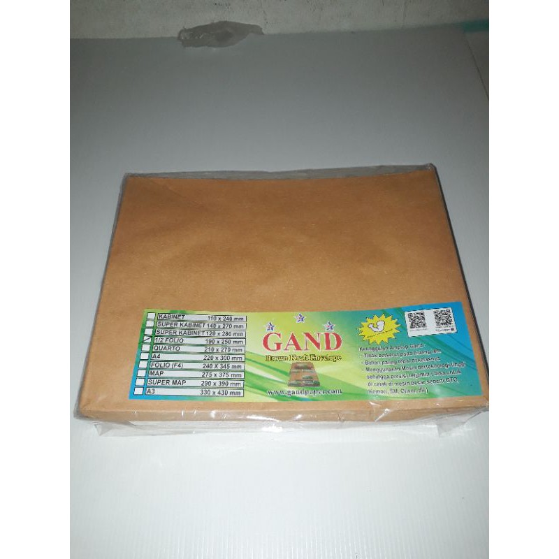 Jual Amplop coklat 1/ 2 Folio Gand isi 100 lbr | Shopee Indonesia