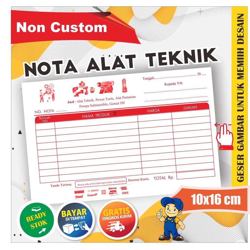 Jual Buku Nota Toko Teknik NCR 2 Ply Siap Pakai / Bon Faktur Penjualan ...