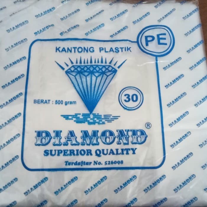 Jual Kresek PE Diamond Ukuran 30 Kresek Bening | Shopee Indonesia