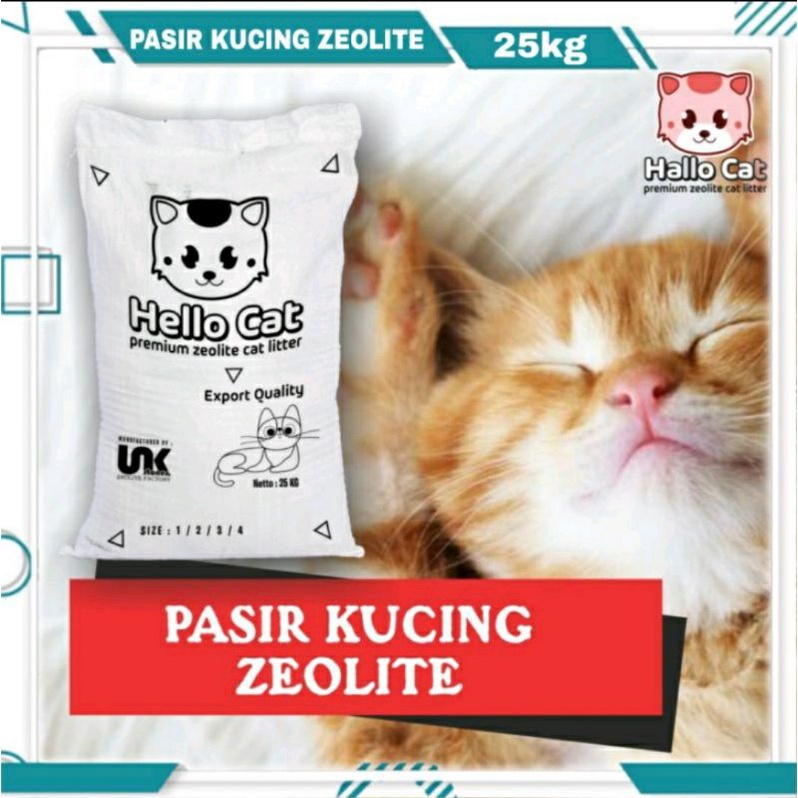 Jual Pasir Kucing ZEOLIT 25kg / Pasir Zeolite Merek Hallo Cat / Hello ...