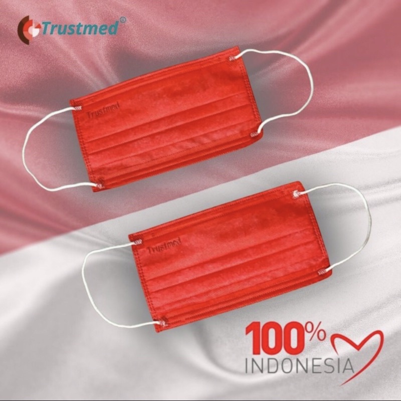 Jual Masker Medis TRUSTMED Merah Edisi Kemerdekaan 17 Agustus ...
