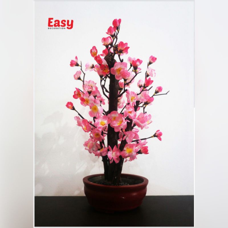 Jual Pohon Imlek Plastik Hias Bonsai Meihua Sakura Angpao Pot 45cm ...
