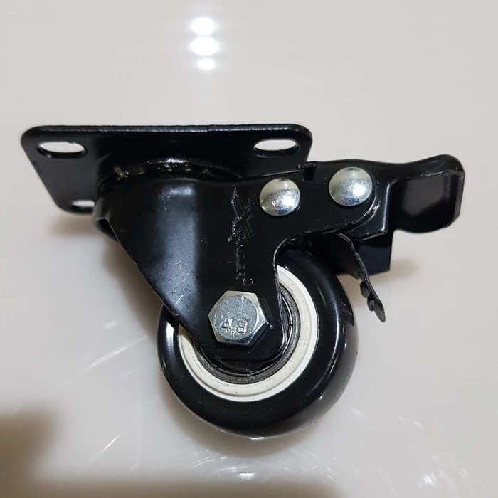 Jual Roda Lemari/Rak/Etalase/ Pu Black 1,5 inch ( rem ) | Shopee Indonesia