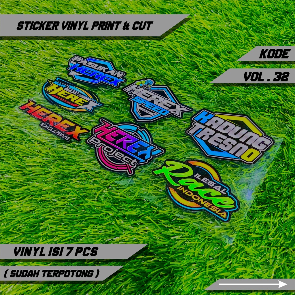 Jual Sticker Racing Vinyl Pack Print & Cut Stiker Motor Sticker VIRAL ...