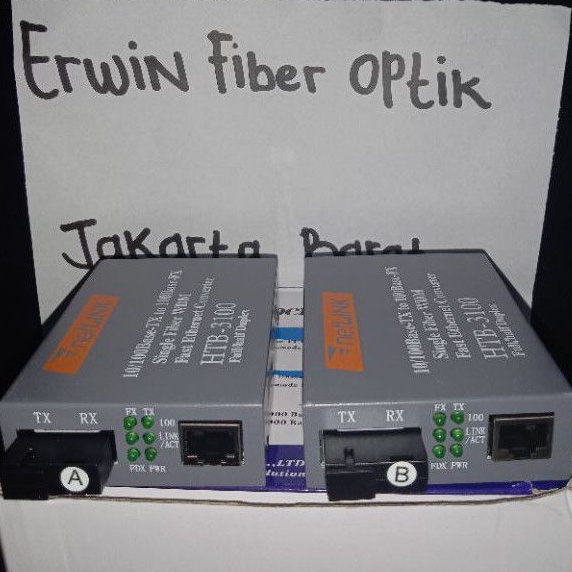 Jual Media Converter HTB - 3100 A+B Netlink 1 Pasang 25Km | Shopee Indonesia