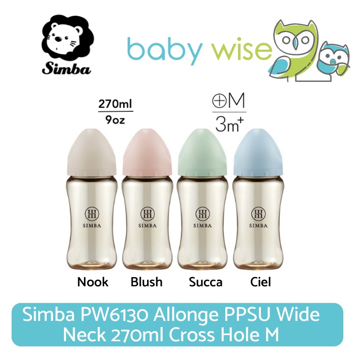 Jual Simba Allonge PPSU Wide Neck 270ml Cross Hole - Botol Minum Anak Bayi | Shopee Indonesia