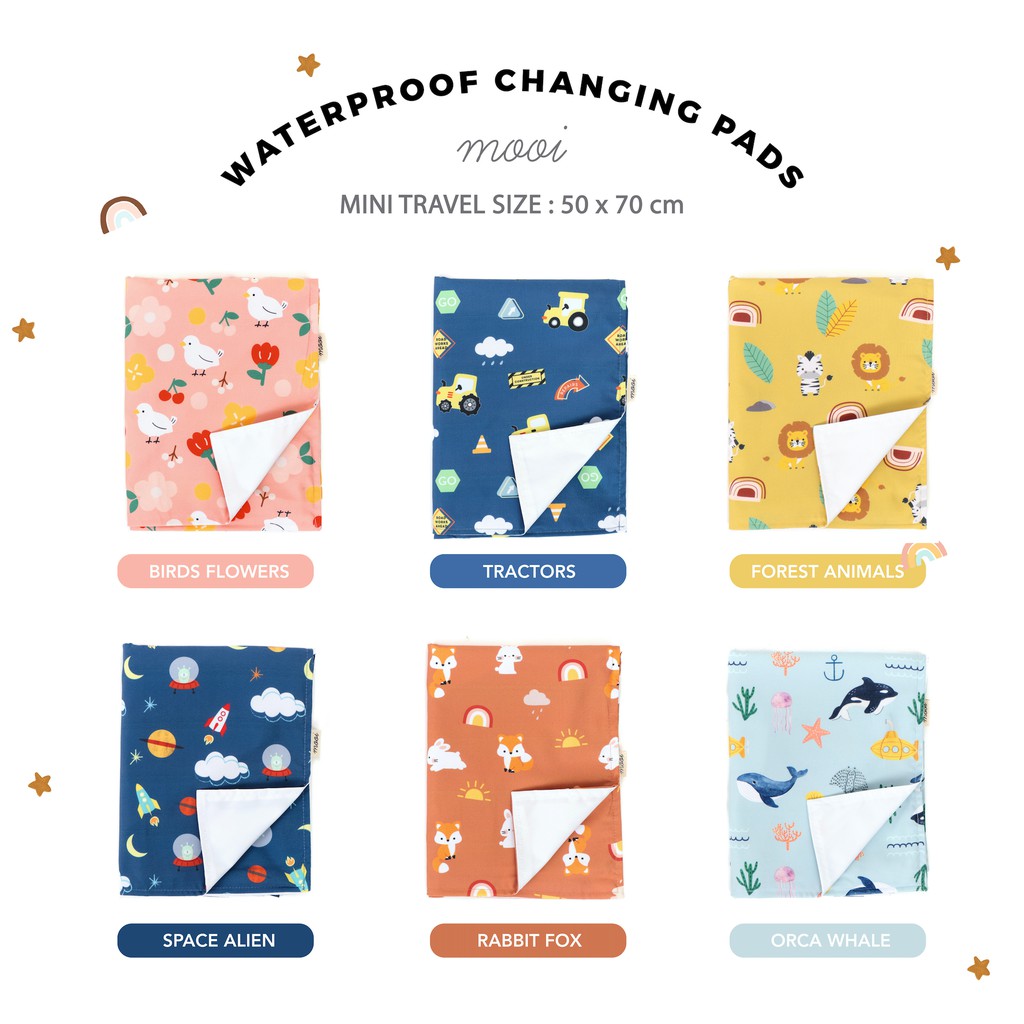 Jual Mooi MINI waterproof changing pads perlak anti ompol (MINI ...