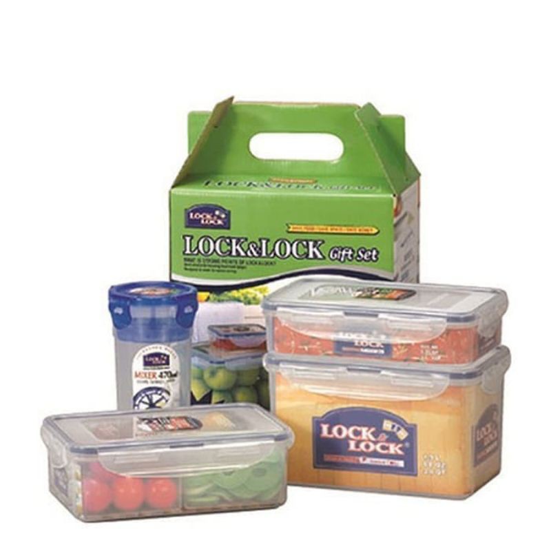 Jual Lock n Lock & Lock gift set container food tumblr original ...