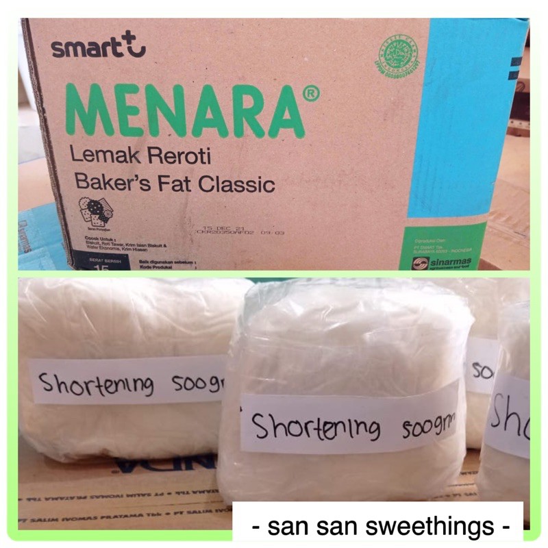 Jual mentega putih menara shortening bakers fat repack 500g | Shopee ...