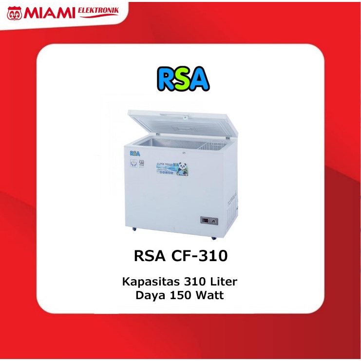 Jual RSA CF-310Q / CF310Q / CF-310 / CF310 Chest Freezer 310 Liter 140 ...
