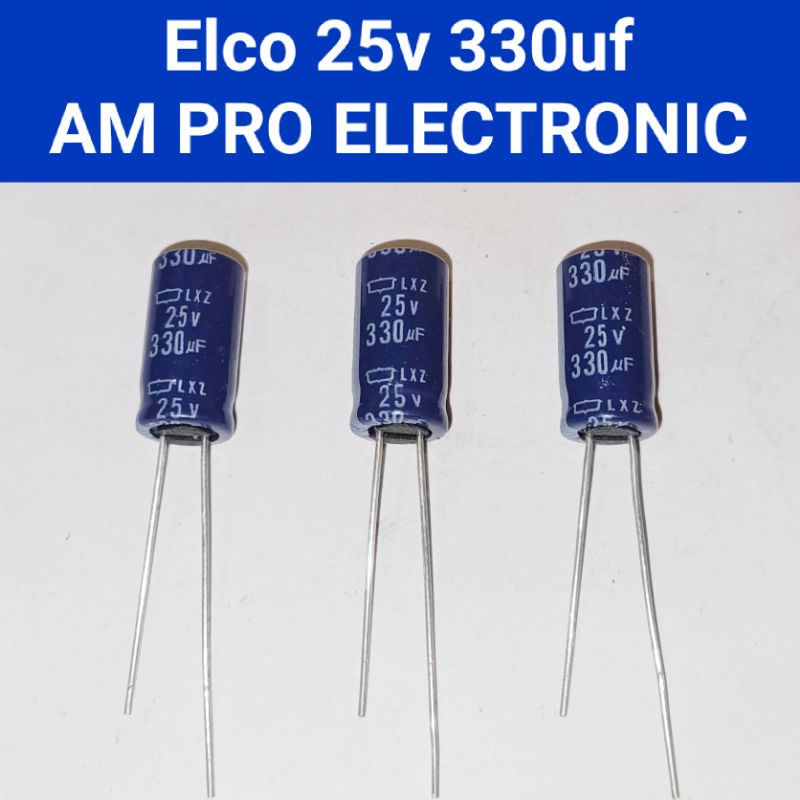 Jual Elco 25v 330uf Elko 330uf 25v Biru Original (8x16mm) | Shopee ...