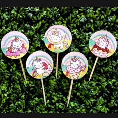 Jual Cupcake Topper / Topper kue bulat / topper cupcake / topper ...