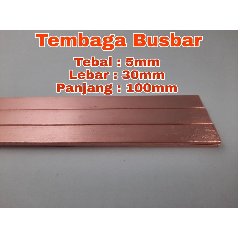 Jual Plat strip Tembaga Busbar Import 5mmx30mmx100mm | Shopee Indonesia