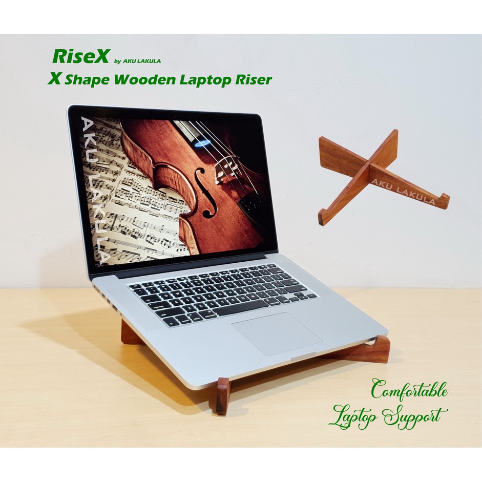 Jual Dudukan Laptop Kayu / Tatakan Laptop Stand / Alas Laptop Kayu ...