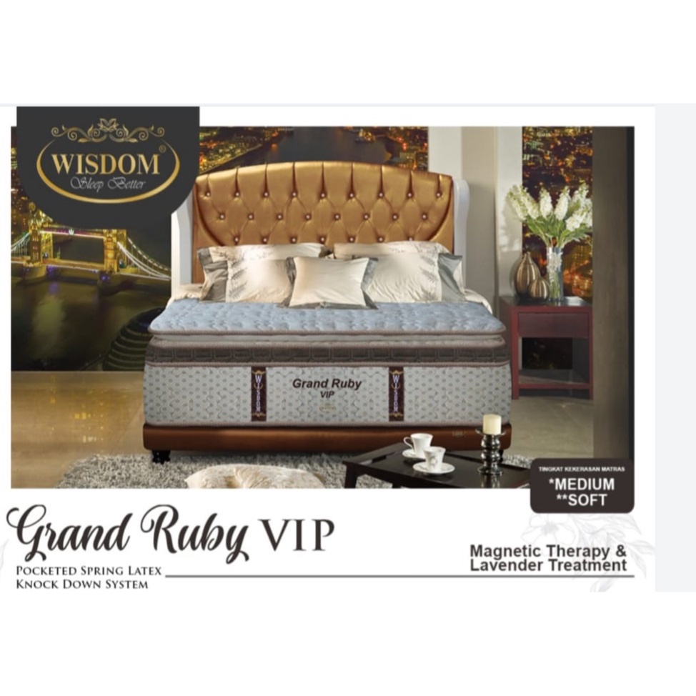 Jual Wisdom Spring Bed Latex tipe Grand Ruby Original Fullset ...