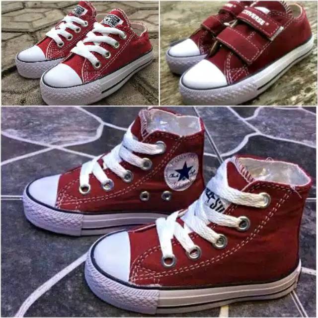 Jual Super diskon sepatu converse anak maron/sepatu anak sd/cuci gudang ...