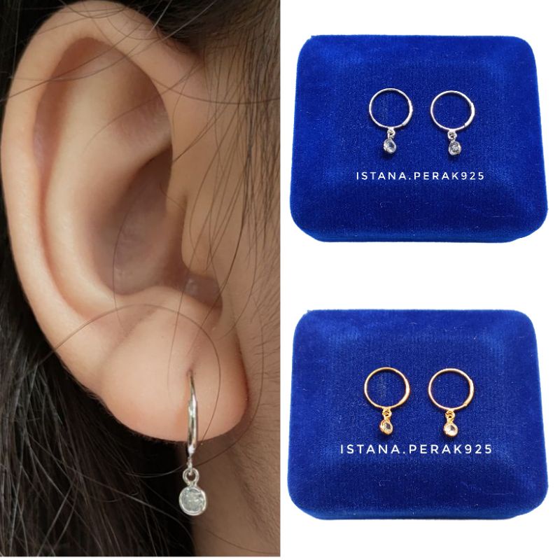 Jual ANTING ANAK PERAK ASLI SILVER 925 LAPIS EMAS MODEL KENIP POLOS - PERHIASAN ANAK | Shopee ...