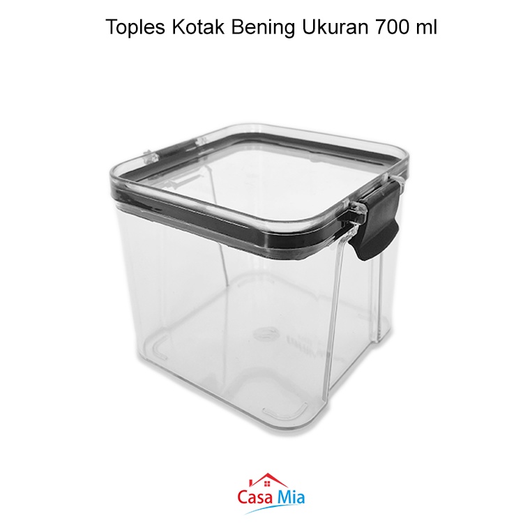 Jual Toples Kotak Bening Kedap Udara Penyimpanan Makanan 700 ml ...