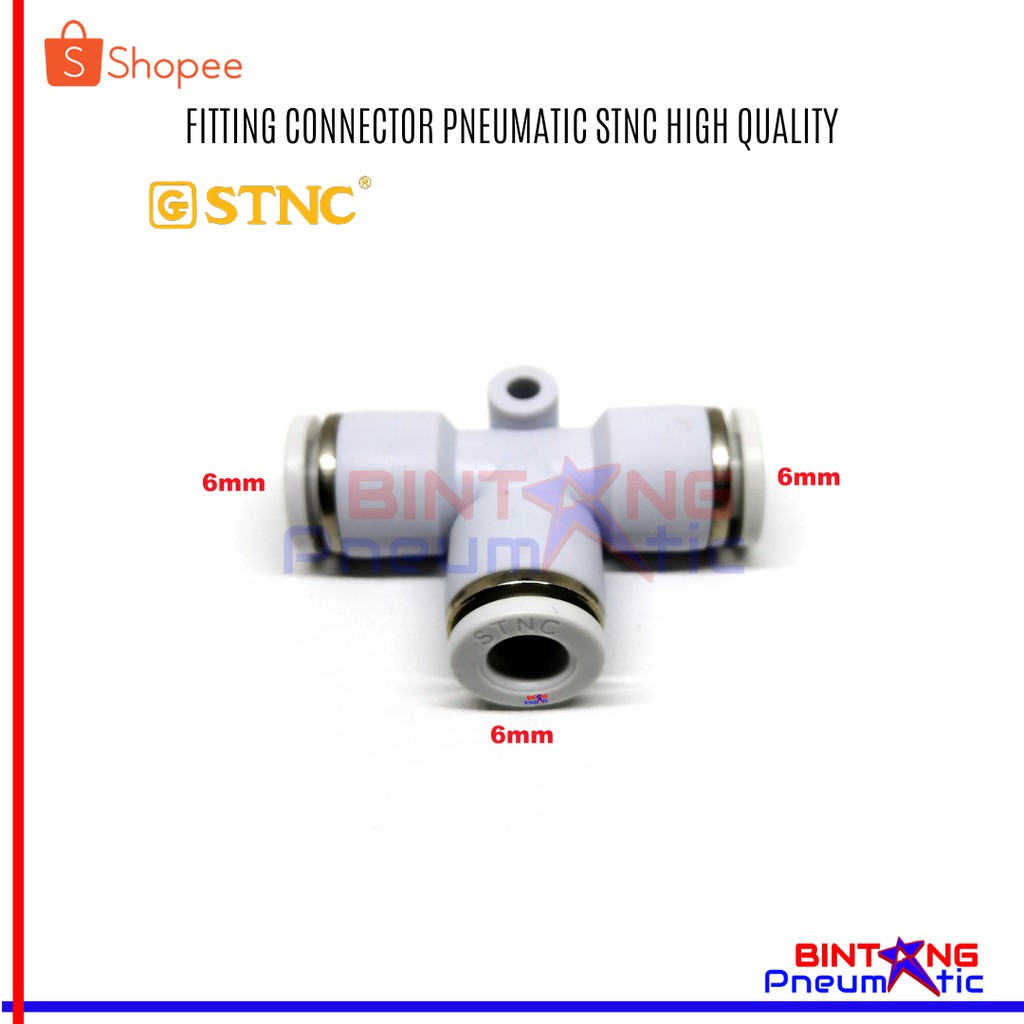 Jual PE 6MM FITTING NEPEL CONNECTOR T SELANG PU | Shopee Indonesia