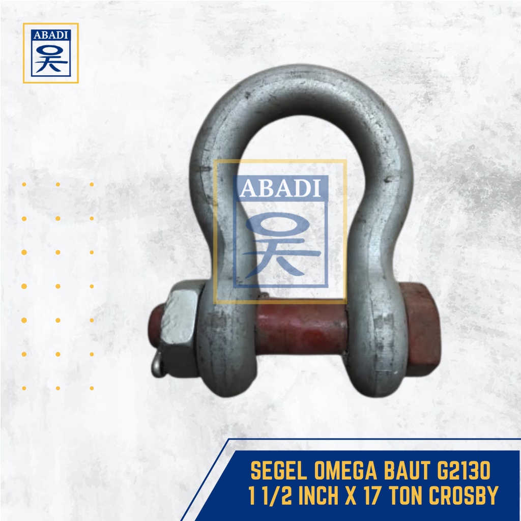 Jual SEGEL OMEGA BAUT G2130 1 1/2 INCH X 17 TON CROSBY | Shopee Indonesia