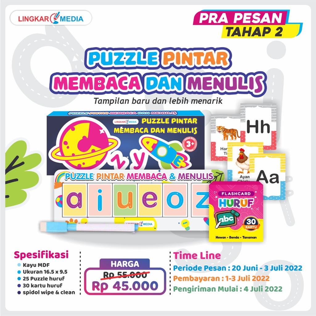 Jual Puzzle anak pintar membaca dan menulis | Shopee Indonesia