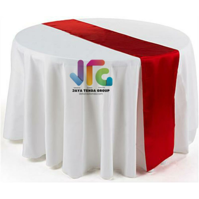 Jual Table Runner Satin | Taplak Meja Satin Polos | Shopee Indonesia