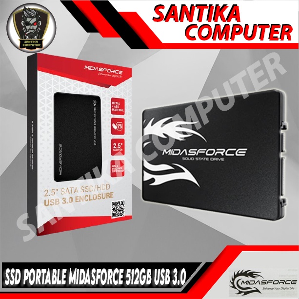 Jual SSD PORTABLE MIDASFORCE 512GB USB 3.0 - SSD EKSTERNAL 512 GB ...