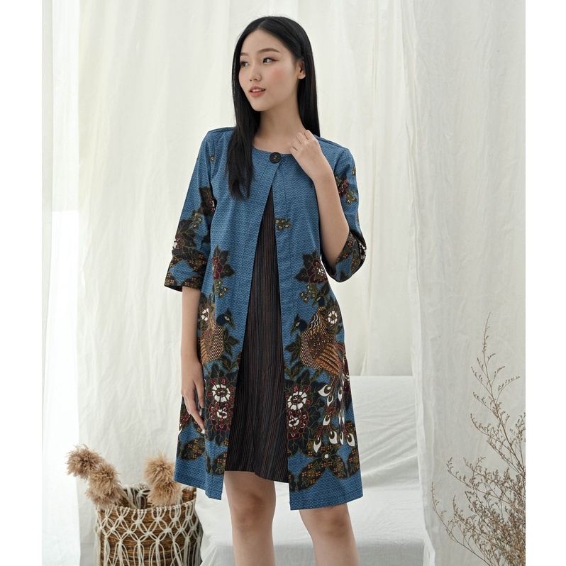 Jual Dress Batik Wanita 252 SMA/ Batik Wanita Modern | Shopee Indonesia